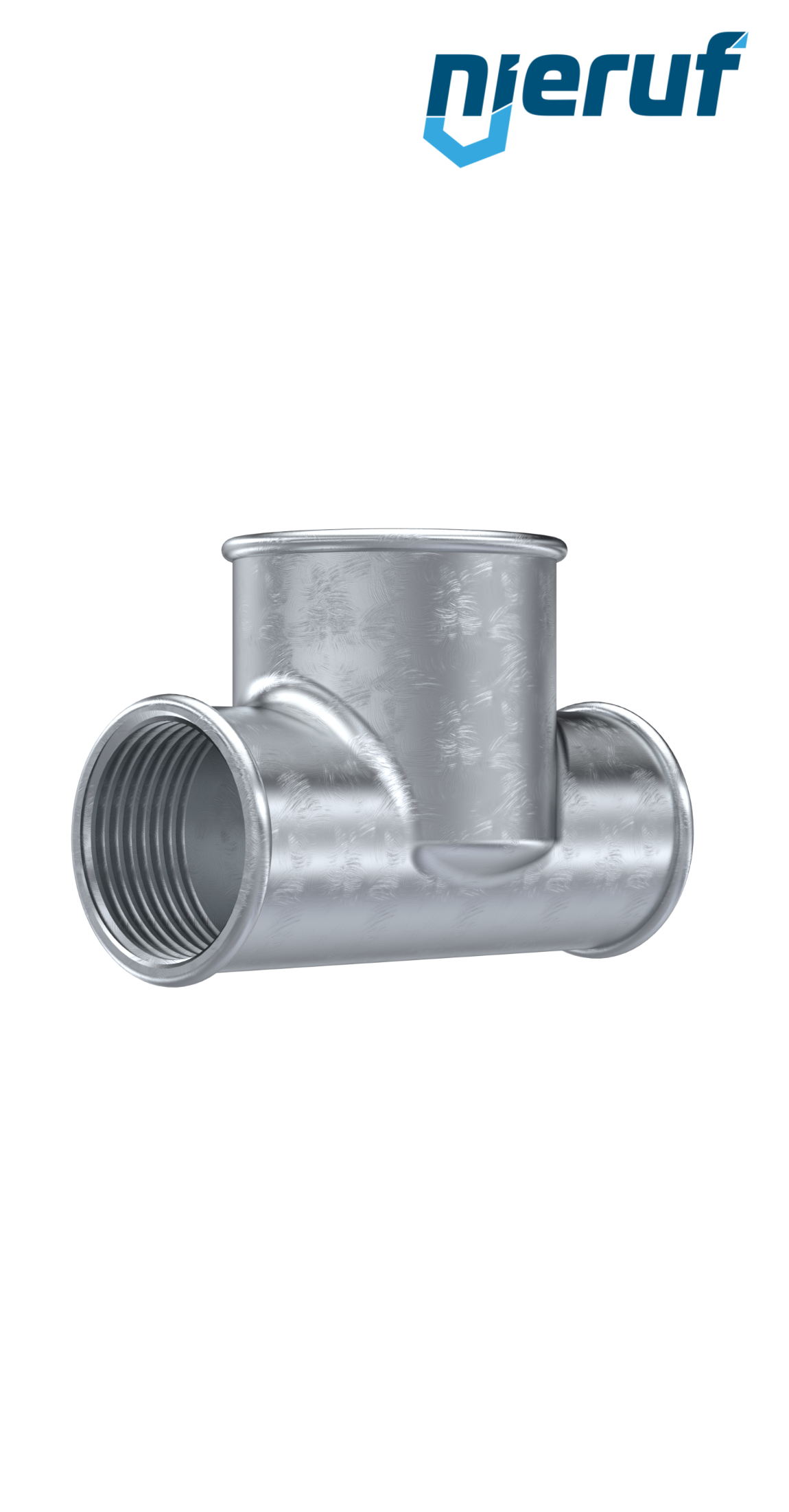 T-Stück Nr. 130, Temperguss verzinkt 3/4" x 1" Zoll