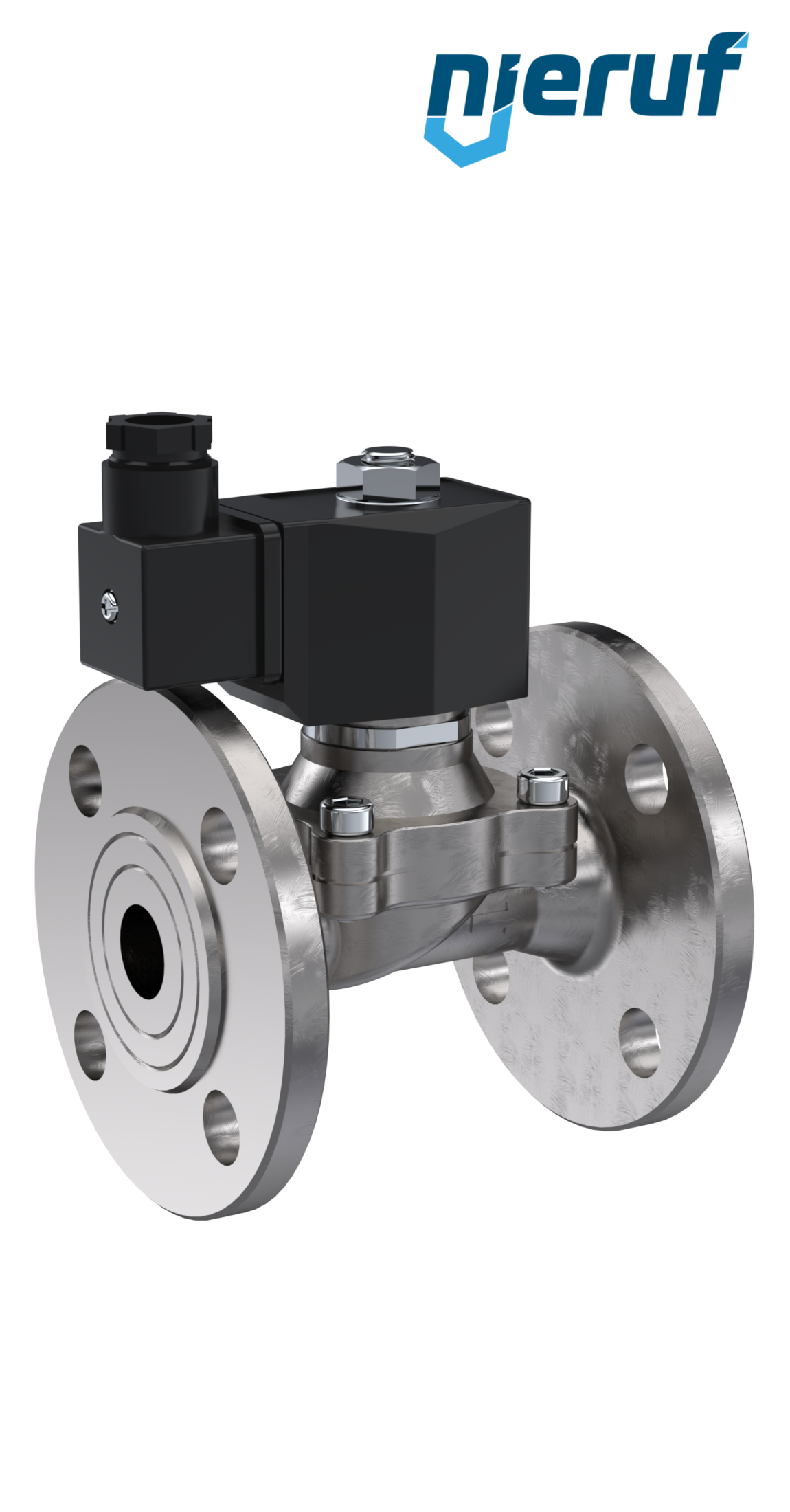 Magnetventil DN15 Flansch Edelstahl FKM 24V DC