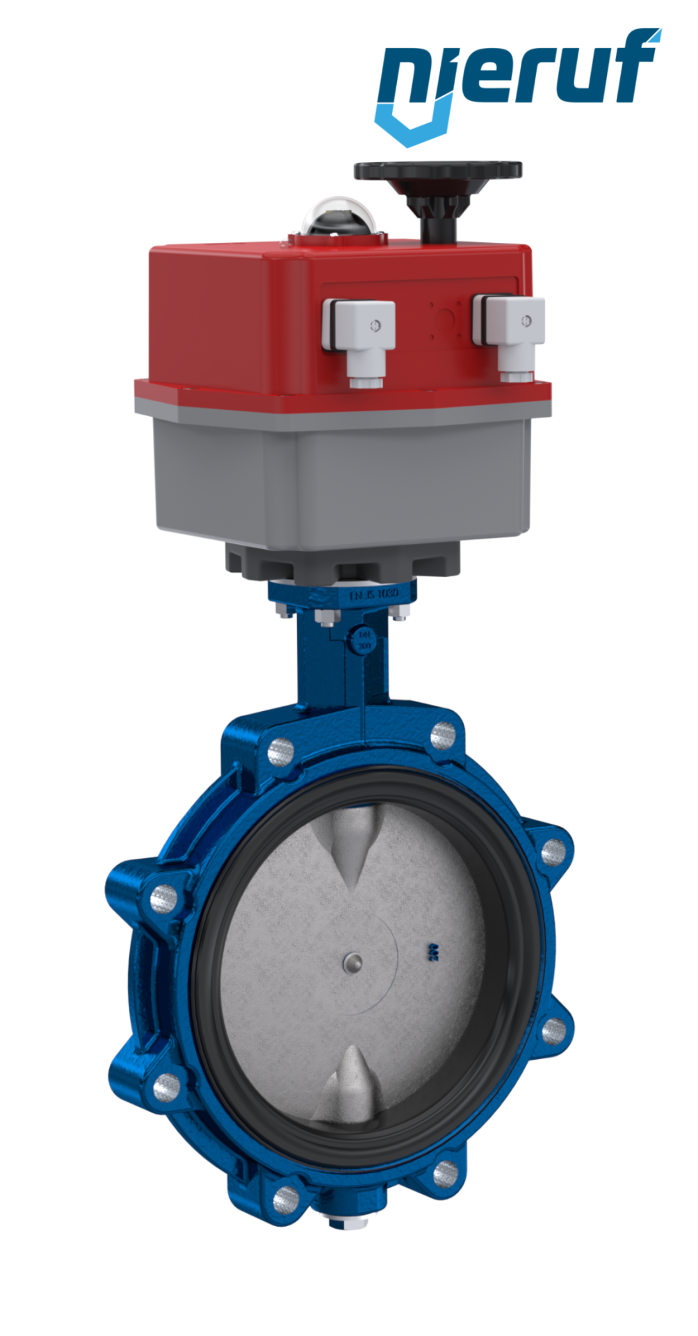 Absperrklappe DN 125 mit Gewindeaugen elektrischer Antrieb 24-240V DVGW ...